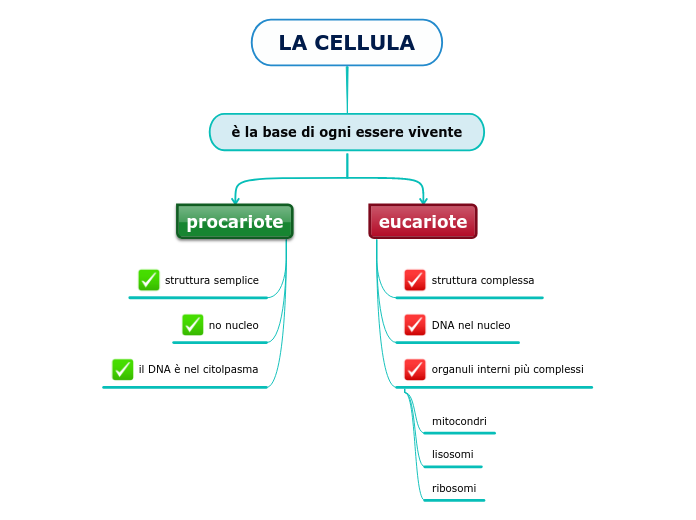 LA CELLULA - Mind Map